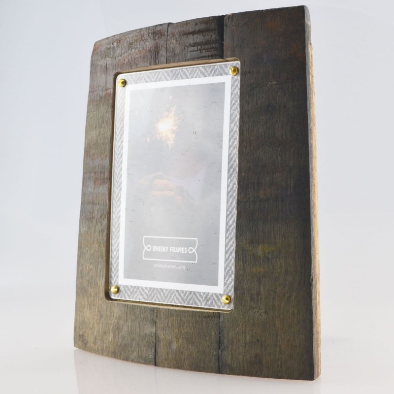Whisky Barrel Photo Frame Chime 4x6in - Business Gifts Express
